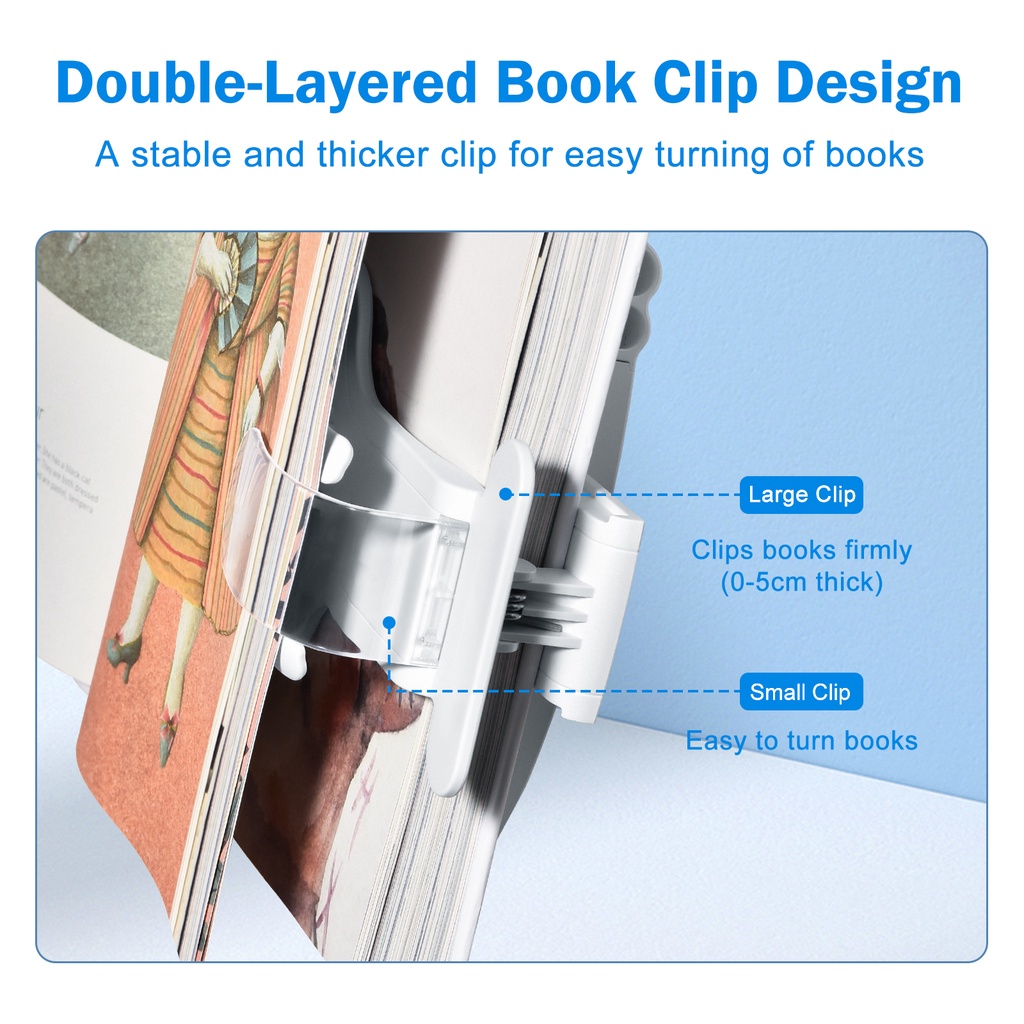 OATSBASF Book Clamp/ Tablet Phone Clamp Accessories For Reading Racks ...