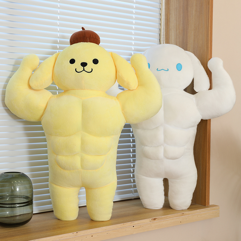 50/70/90cm Stuffed Toy Muscle Fitness Cinnamoroll Kuromi My Melody ...