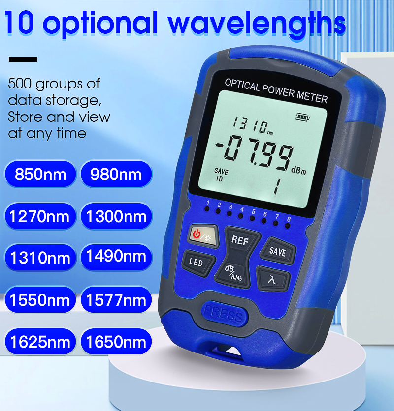 COMPTYCO A-M5 Dry battery type blue fiber optic power meter 3-in-1 ...