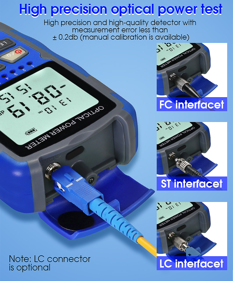 COMPTYCO A-M5 Dry battery type blue fiber optic power meter 3-in-1 ...