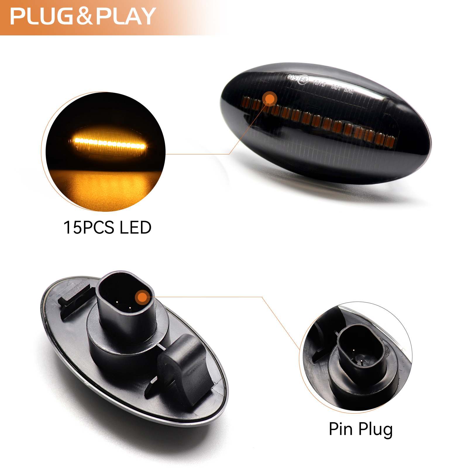 LED Dynamic Turn Signal Lights For Suzuki Swift Jimmy Vitara SX4 Alto ...