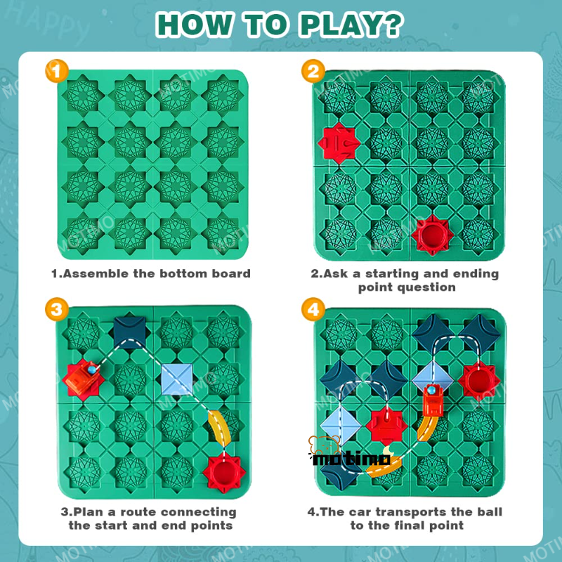 MOTIMO [From MY] Educational Board Puzzle Game Road Builder Toys Skill ...
