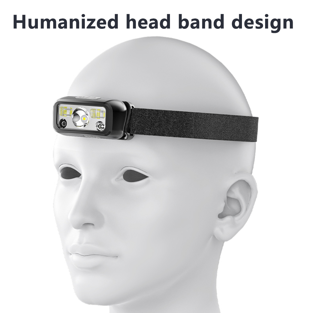 Smilingshark TD0144 led sensor head lamp Type-C rechargeable headlight ...