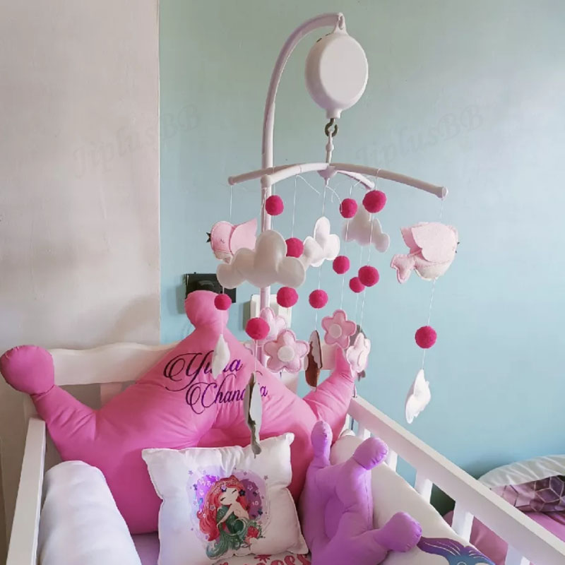 #JP539 Baby crib toys hanging Cot toy Bed Rotating Bell Crib stroller ...