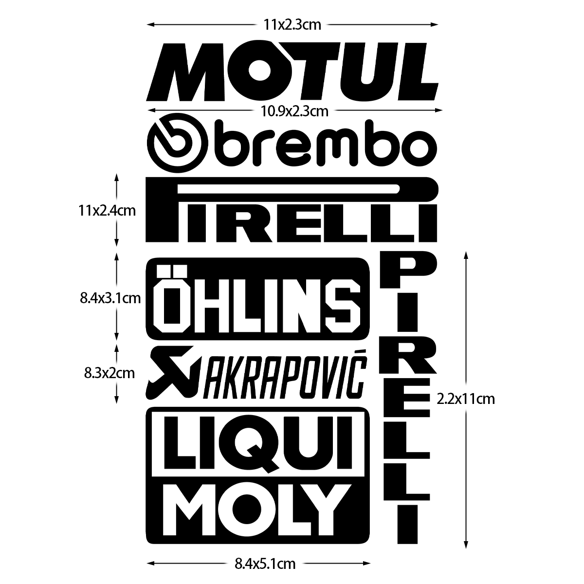 Motorcycle Sticker Set Motor Bike Scooter Body Fuel Tank Decal ...