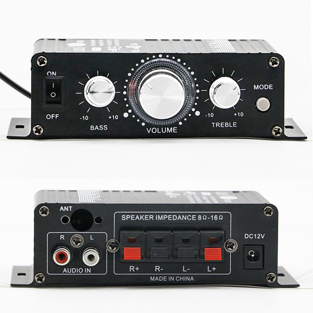 Bluetooth Audio Amplifier 2.0 Channel Output HIFI Mini Amp High Bass ...