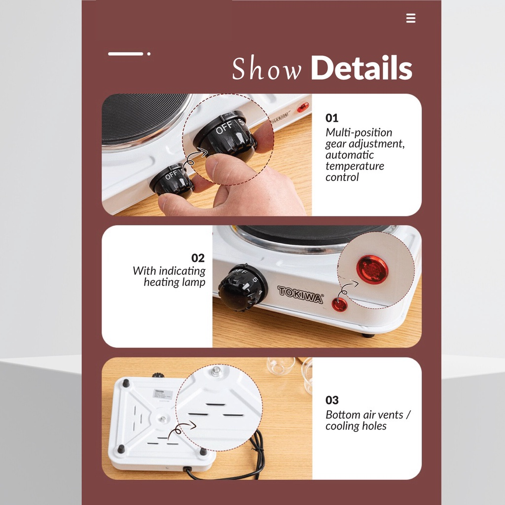 Single Hot Plate Electric Stove Mini Cooker Portable Travel ...