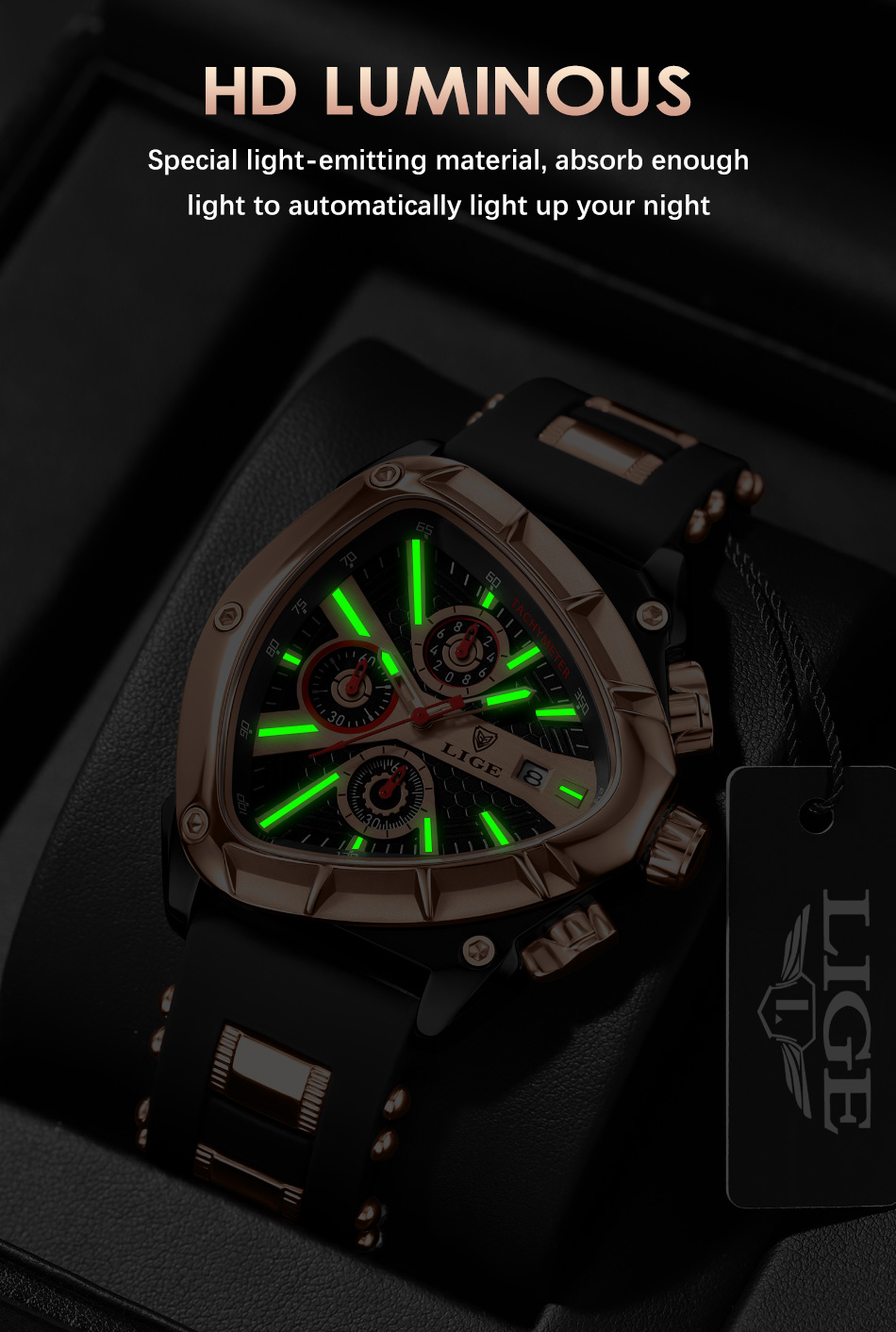 Jam Tangan Lelaki LIGE Watch Original Men Business Quartz Watches ...