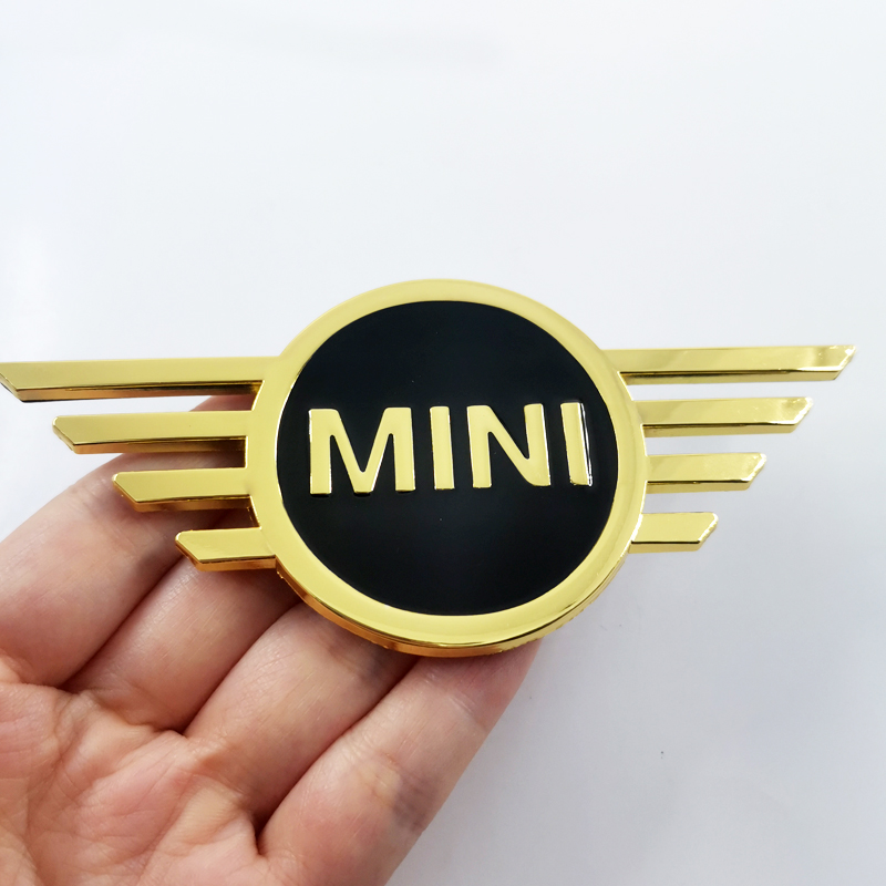 1 x Metal MINI Wings Front Rear Trunk Emblem Sticker Badge Decal ...