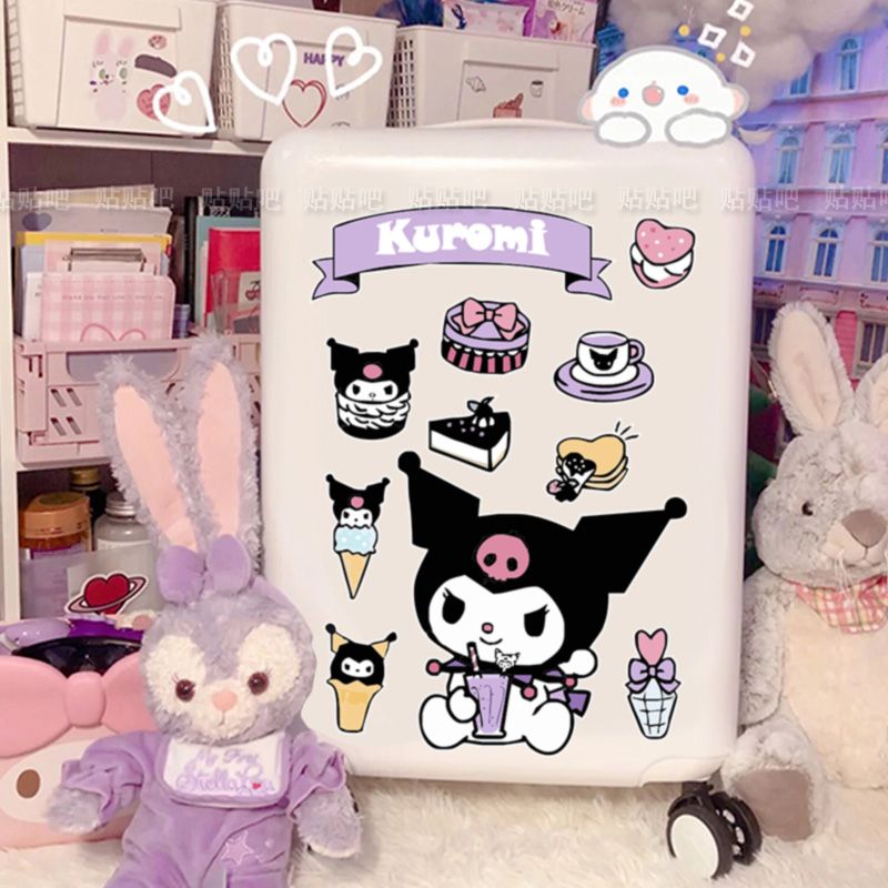 Kuromi Cute Cartoon luggage Stickers Laptop Notebook Stickers | Shopee ...