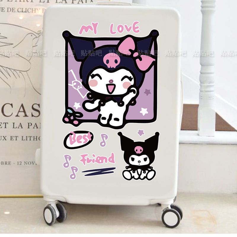 Kuromi Cute Cartoon luggage Stickers Laptop Notebook Stickers | Shopee ...