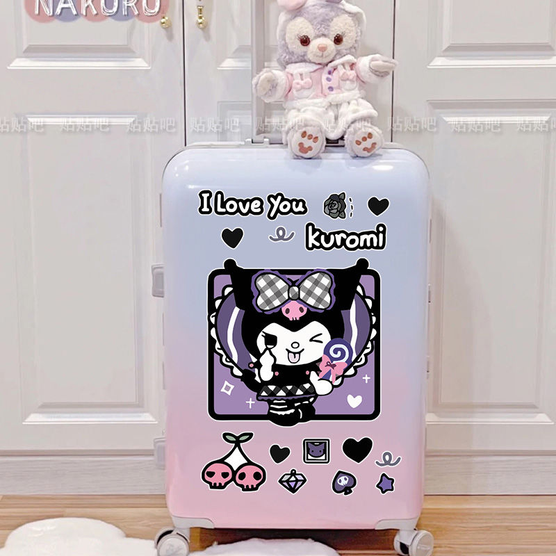 Kuromi Cute Cartoon luggage Stickers Laptop Notebook Stickers | Shopee ...