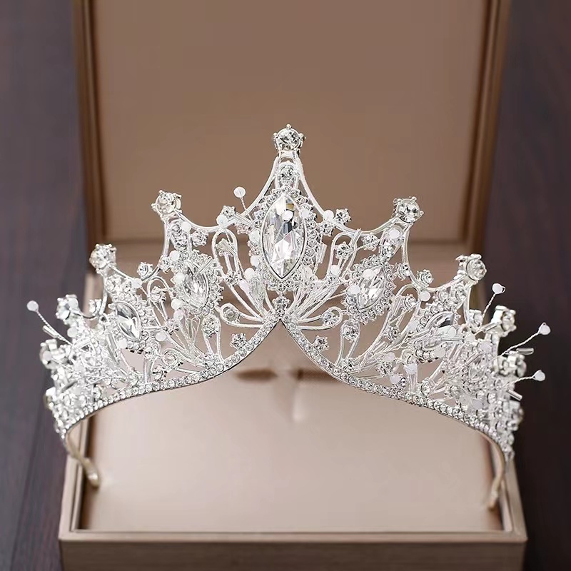 Girl's Crystal Crown Children's Birthday Crown Forehead Chain Suit ...
