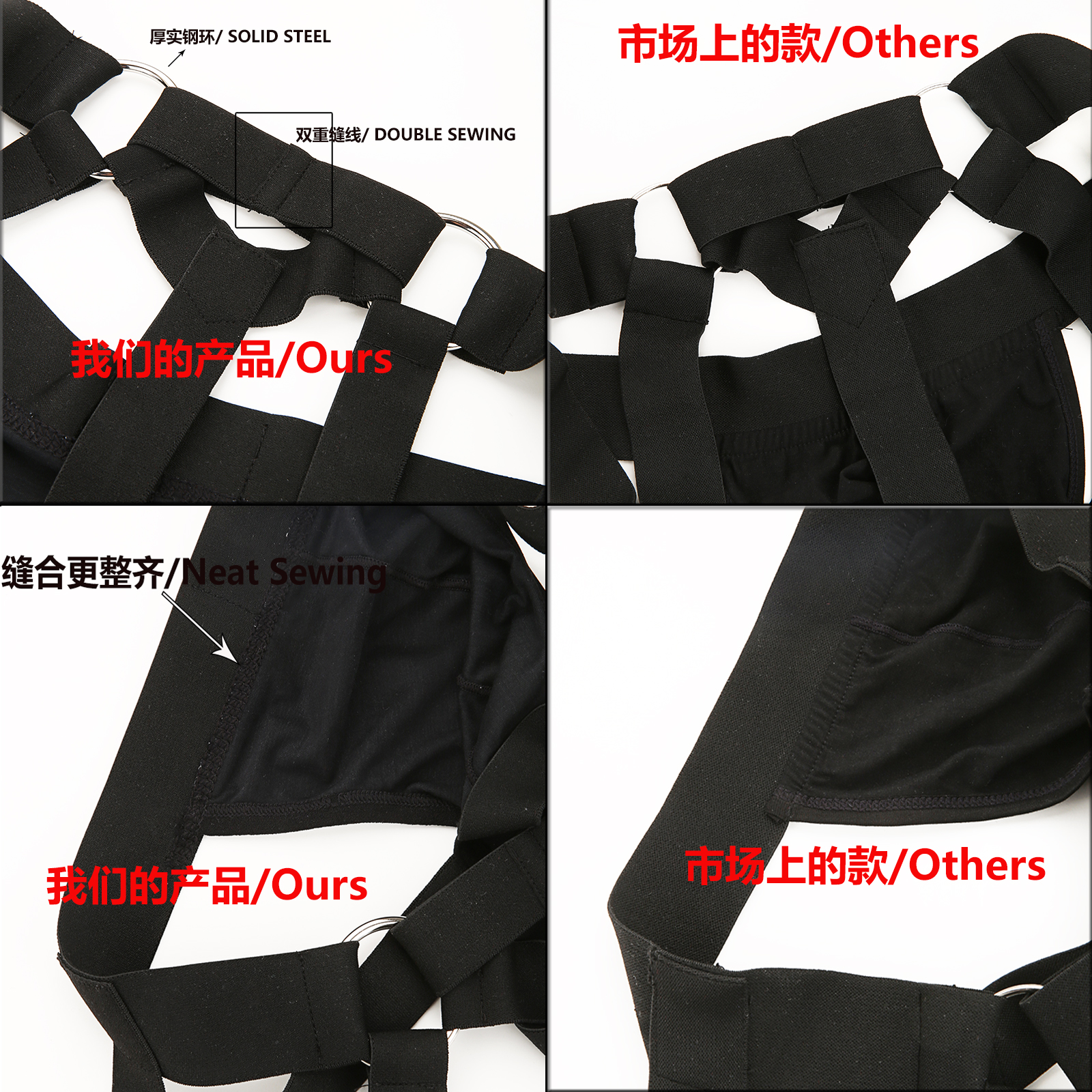 【CLEVER-MENMODE】Men Underwear Hollow Out Metal Ring Thong G String Leg ...