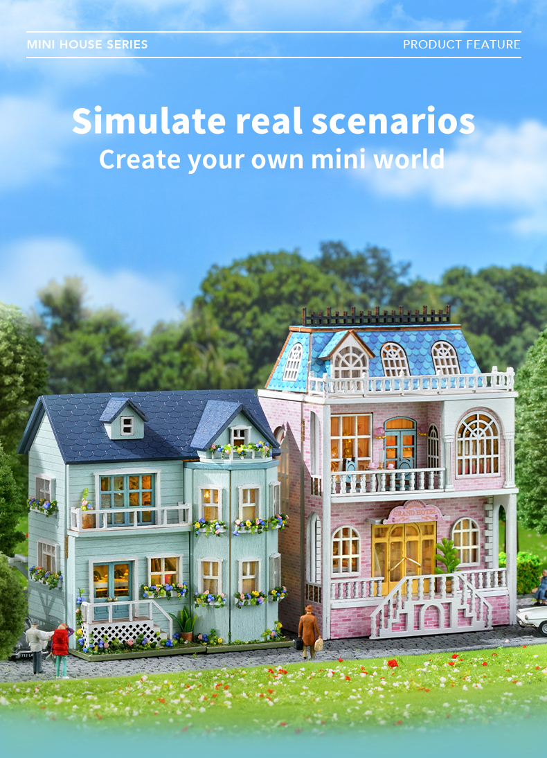 Cutebee DIY Dollhouse kit Wooden Mini House Series Handmade Miniature ...