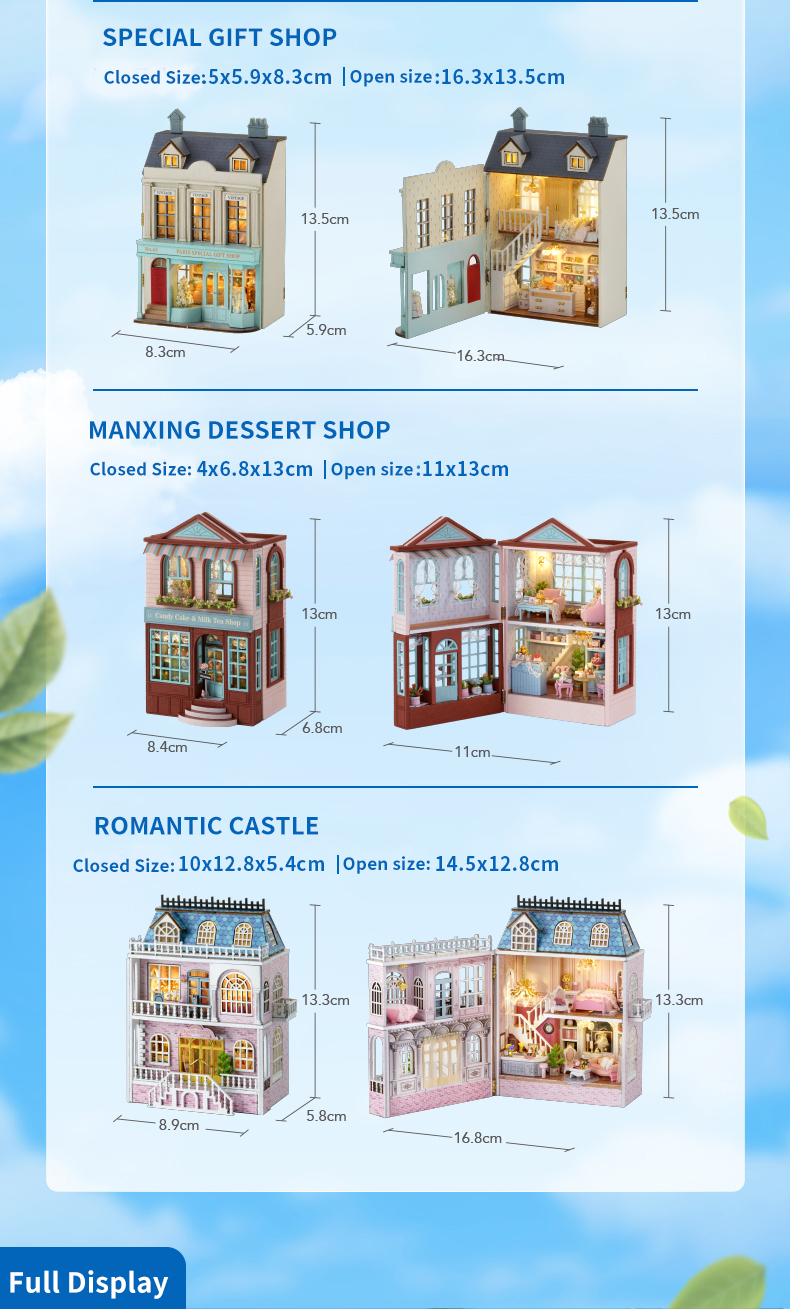 Cutebee DIY Dollhouse kit Wooden Mini House Series Handmade Miniature ...