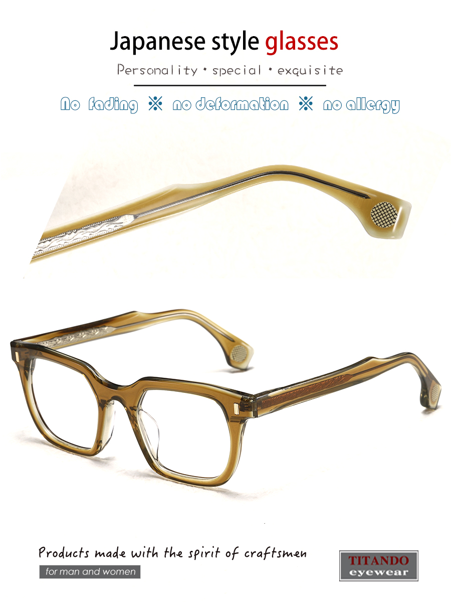 American Luxury Style JACQUES Design Handmade Acetate Fiber Glasses ...
