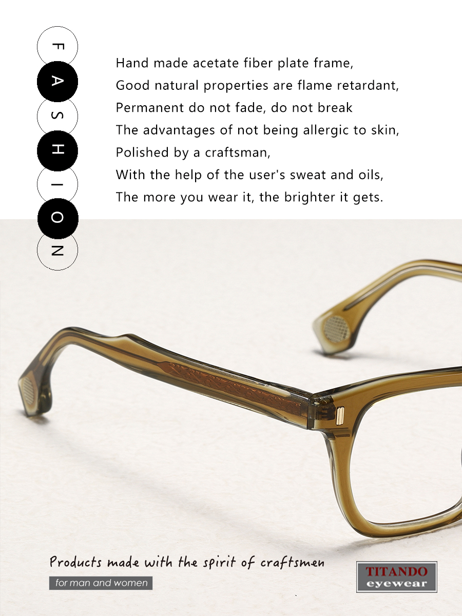 American Luxury Style JACQUES Design Handmade Acetate Fiber Glasses ...