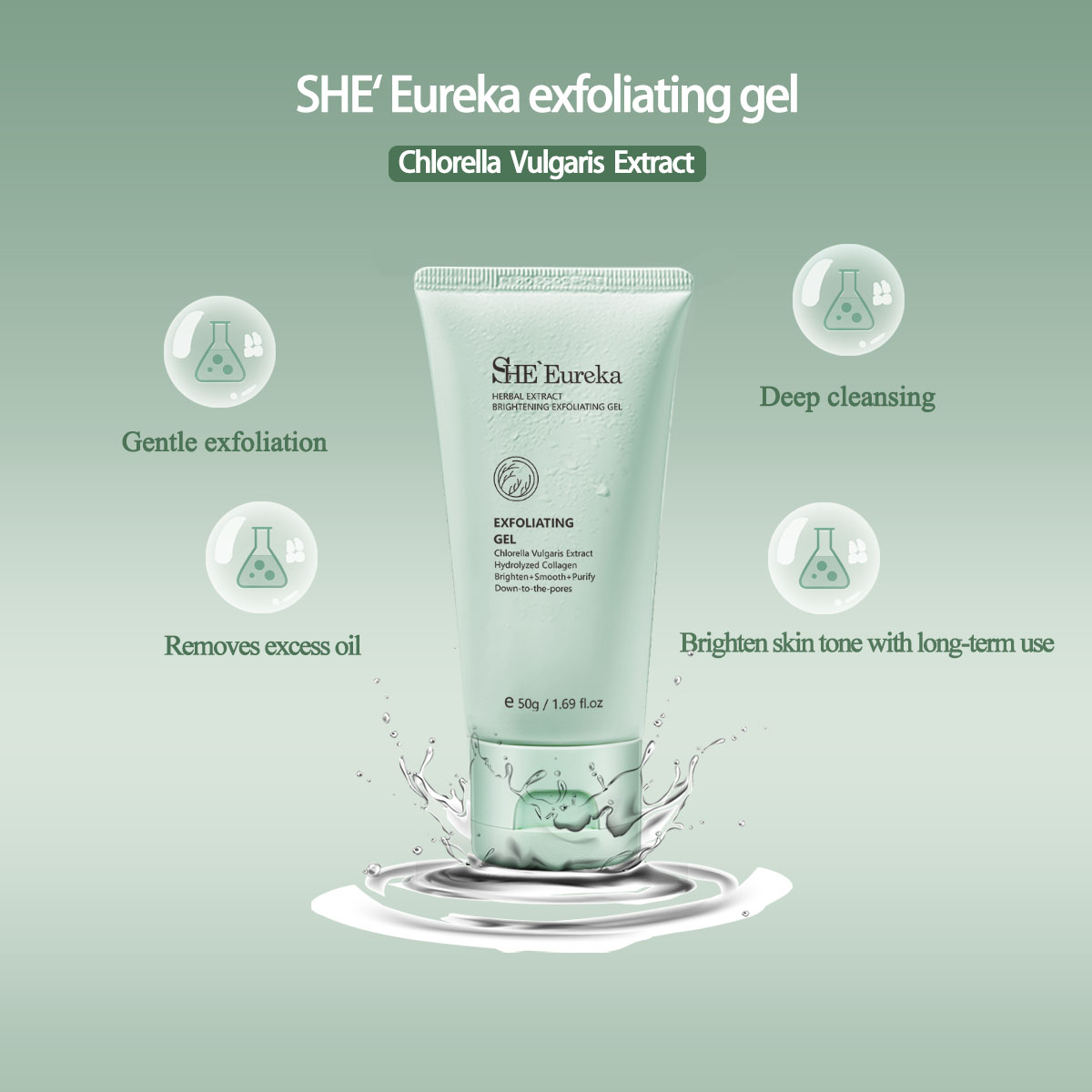 【BUY 1 GET 1 FREE 】SHEEureka Herbal Extract Brightening Exfoliating Gel (50g) | Shopee Malaysia