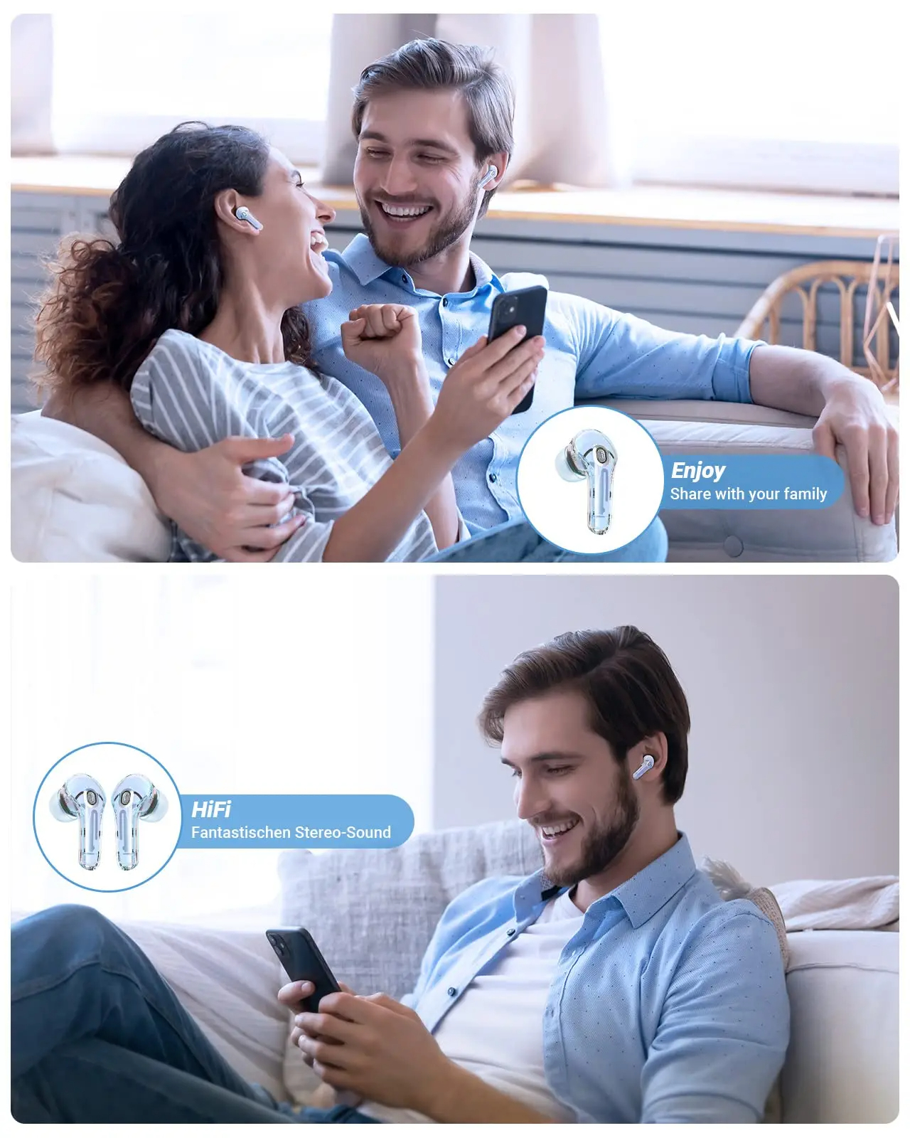 T8 Pro Wireless Earphone Bluetooth 5.3 TWS Headphones HiFi Sport Gaming ...