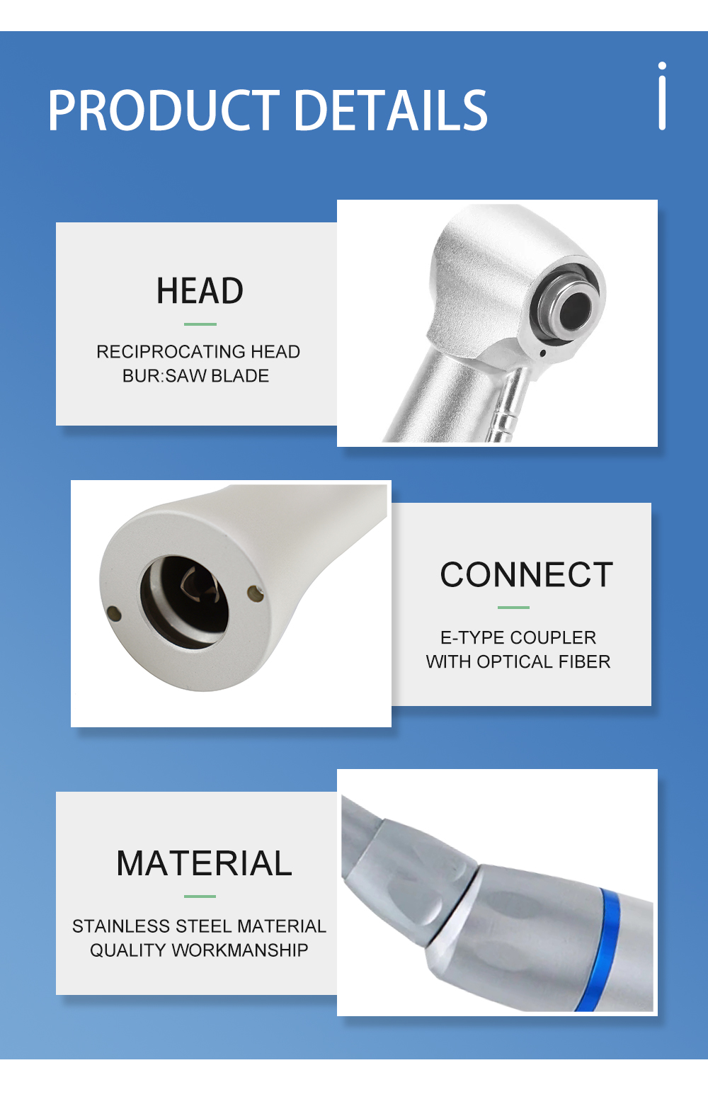 Dental Orthodontic 1:1 Contra Angle Orthodontic Tool Interproximal ...