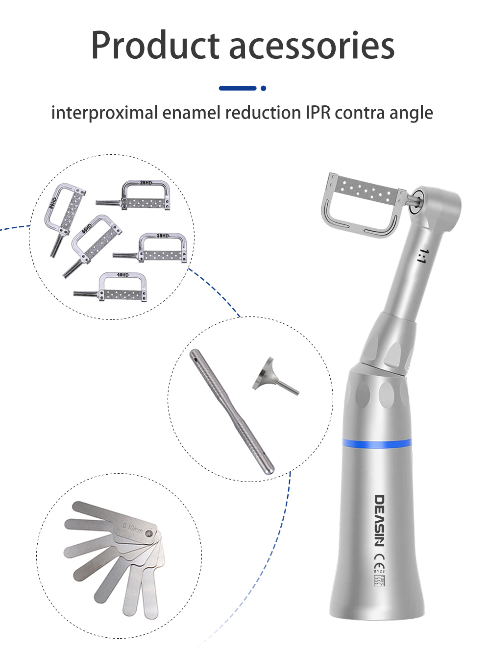 Dental Orthodontic 1:1 Contra Angle Orthodontic Tool Interproximal ...