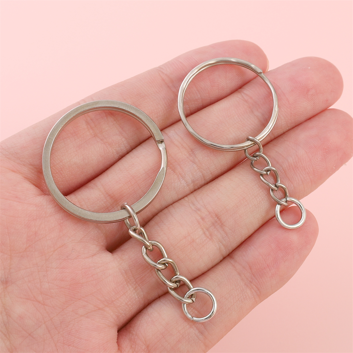 10pcs 25mm 30mm Iron Twists Ring Key Ring Single Ring Split Keyrings Keychain DIY Jewelry Making ...