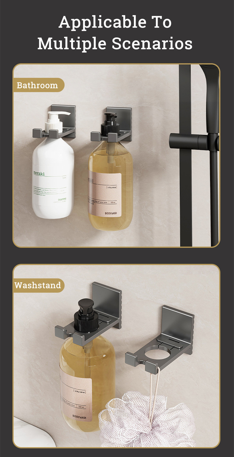 [FUN] Shower Gel Shelf Perforation-Free Detergent Hanger Bathroom ...