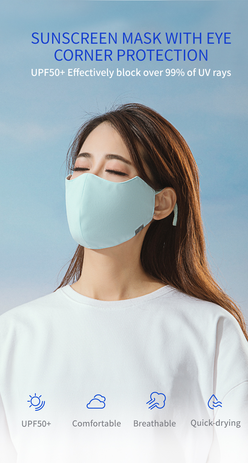 OhSunny UV Sun Protection Mask Breathable Cooling Outdoor Beach Female ...