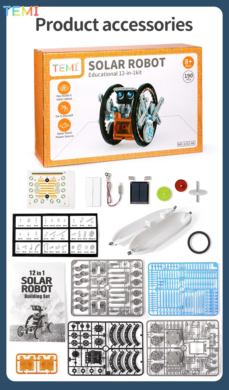 TEMI Diy Toy Robotic Kit Dc Motors Electronic Assembly For Kids ...