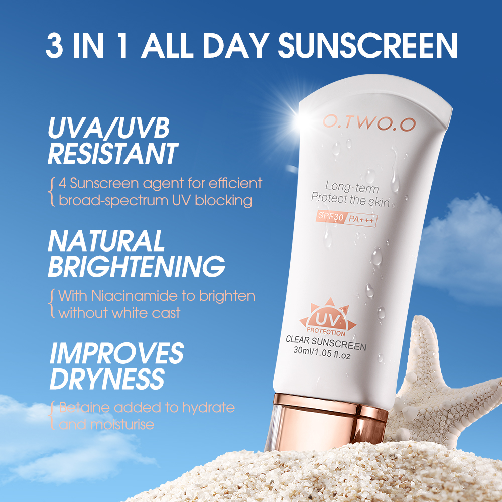 O.TWO.O Sunscreen SPF30+ PA+++ Formula UVA/UVB Sun Protection 30ml ...
