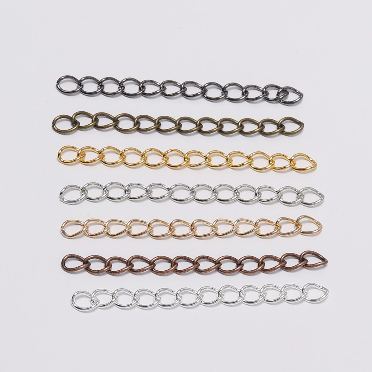 St.kunkka 100Pcs 50mm /70mm Silver Necklace Extension Chain Bulk ...