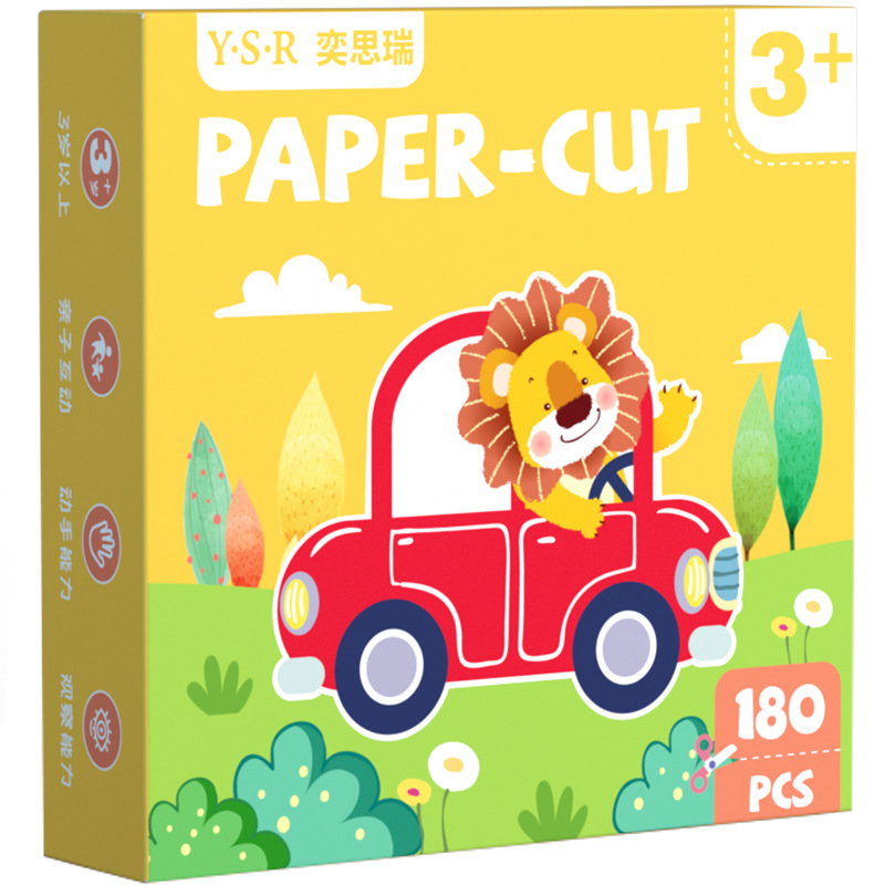 Cartoon DIY Paper Cutting Toys for Kids Early Learning Scissor Craft ...