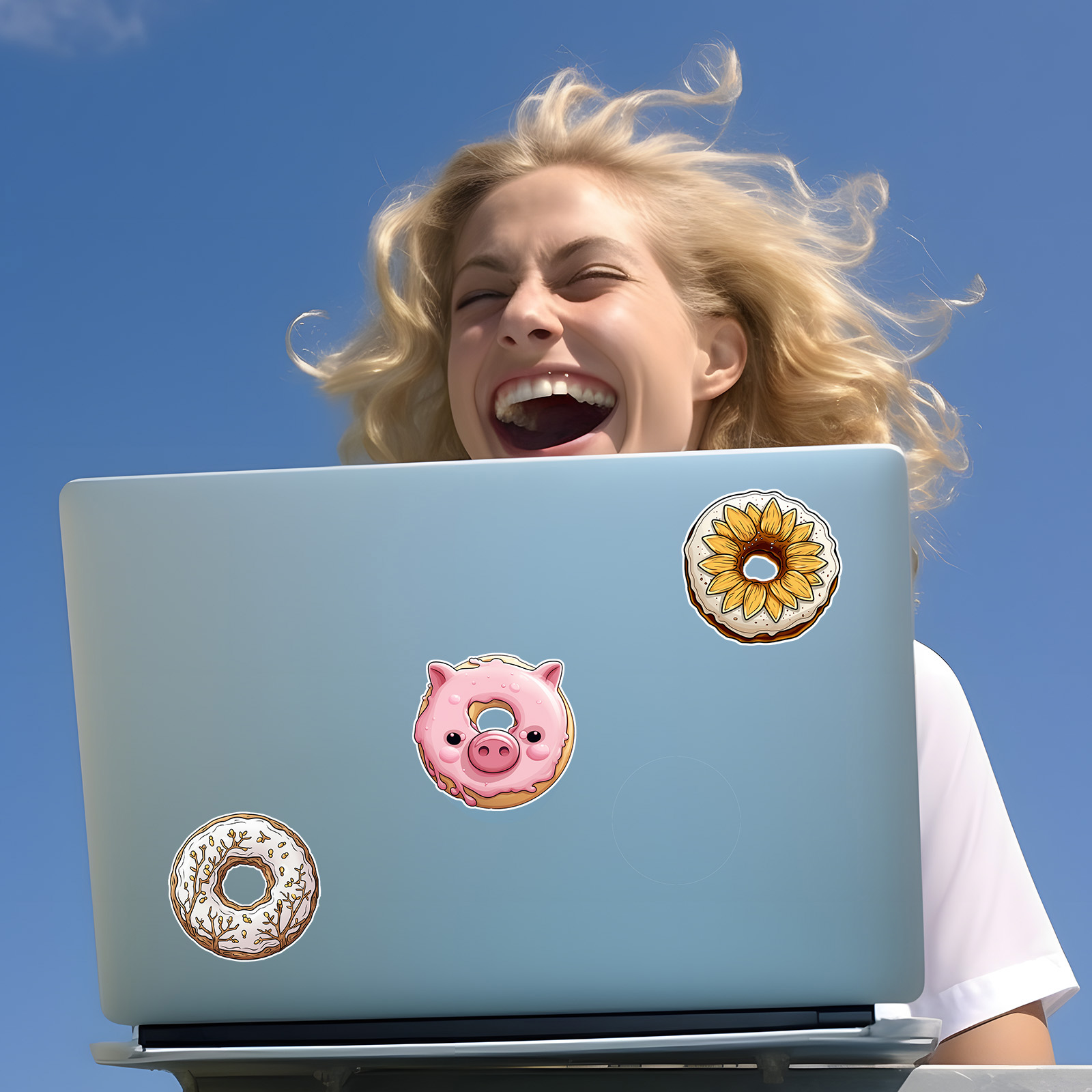 52 pcs Unique Donut Pattern Stickers, Creative Assorted Funny Stickers ...