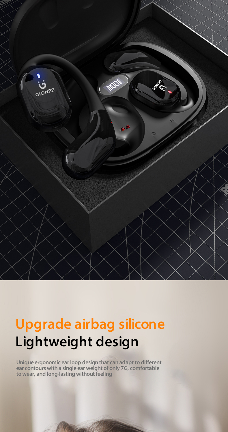 GIONEE JL001 Lenovo Bluetooth Earphone Open Ear Wireless Earphone Sports Headphone Noise ...