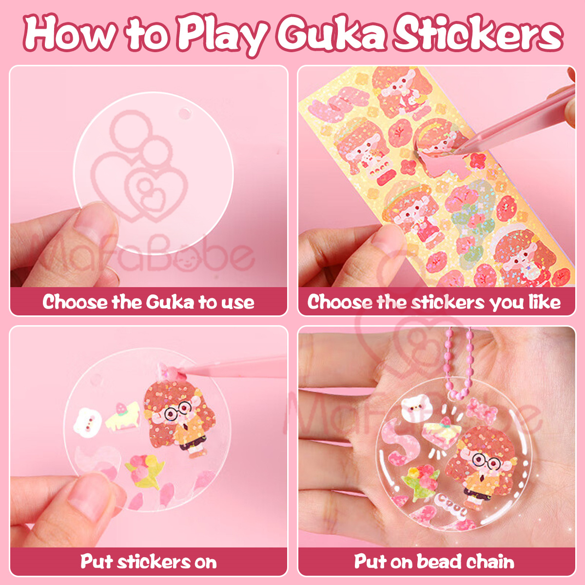 MaFaBabe 857/286 PCS Cream Guka Guka Set Sticker Guka Kuka Children's ...