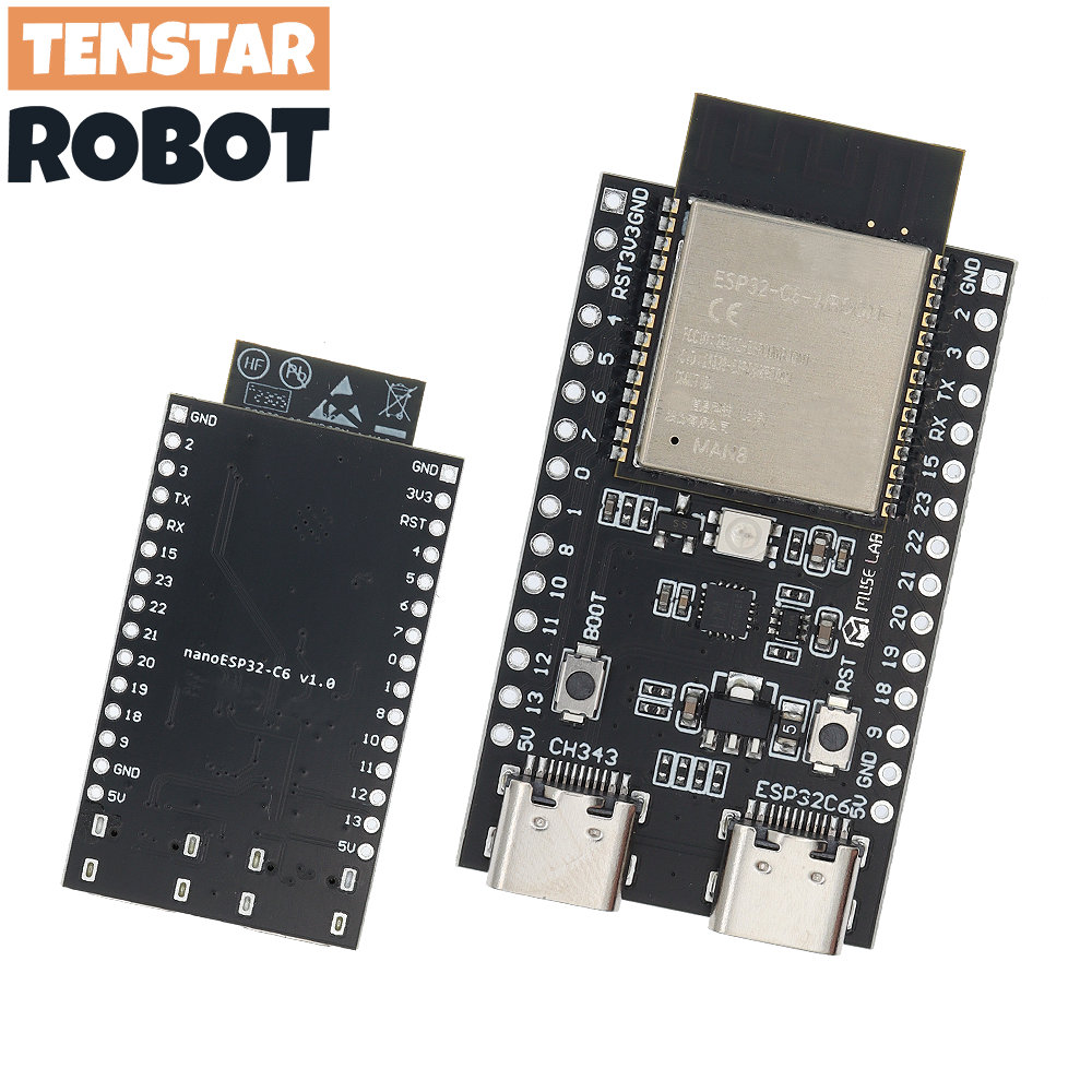 ESP32-C6 ESP32 WiFi+Bluetooth Internet Of Things Dual Type-C Development Board ESP 32 Core Board ...