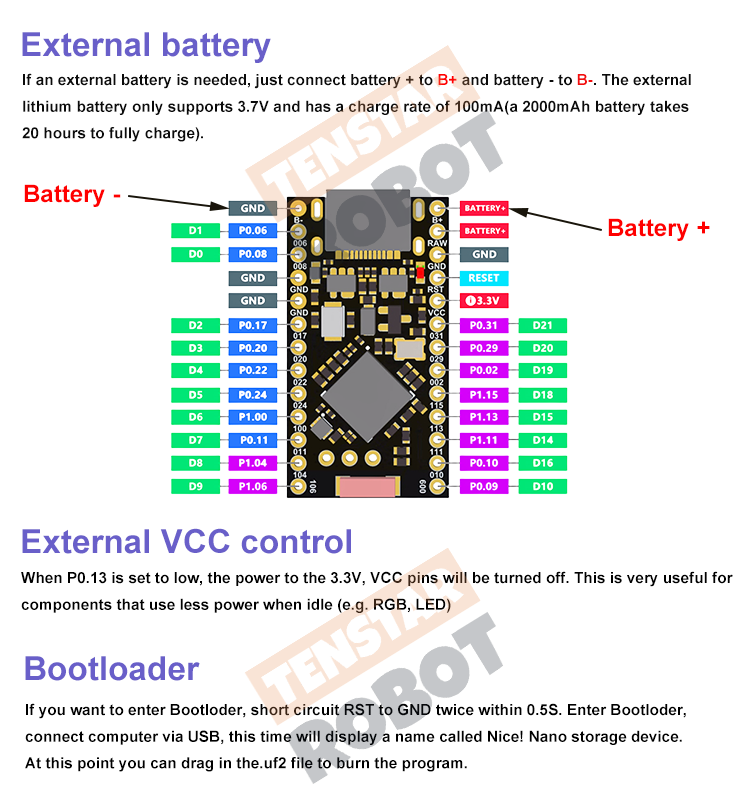 NRF52840 Development Board Compatible With Nice!Nano V2.0 Bluetooth ...