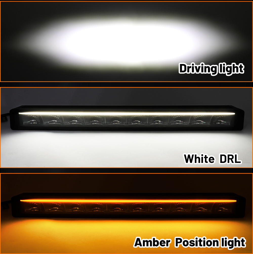 10inch 21inch White and Yellow DRL Led Driving Light 6500K LED Light ...