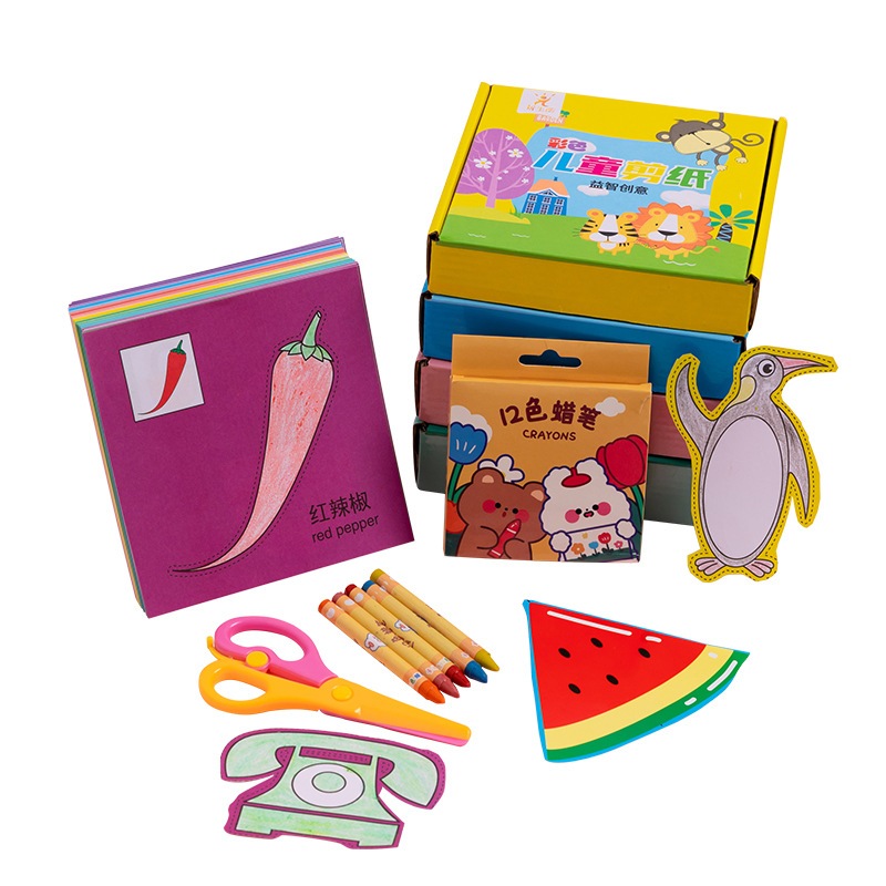Paper Cutting Set Kids Scissor Craft Kit, Kid's DIY Scissor Skills ...