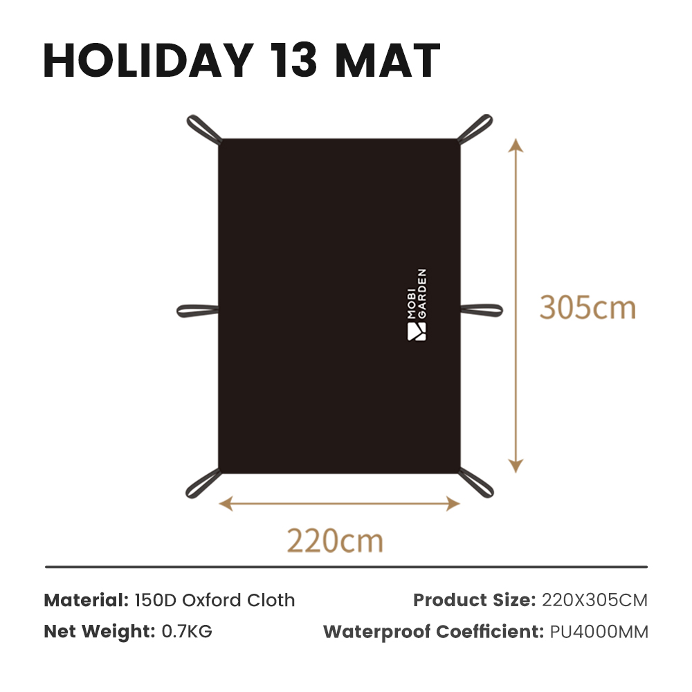 MOBI GARDEN Ground sheet for the Tent Waterproof Holiday Mountain ...