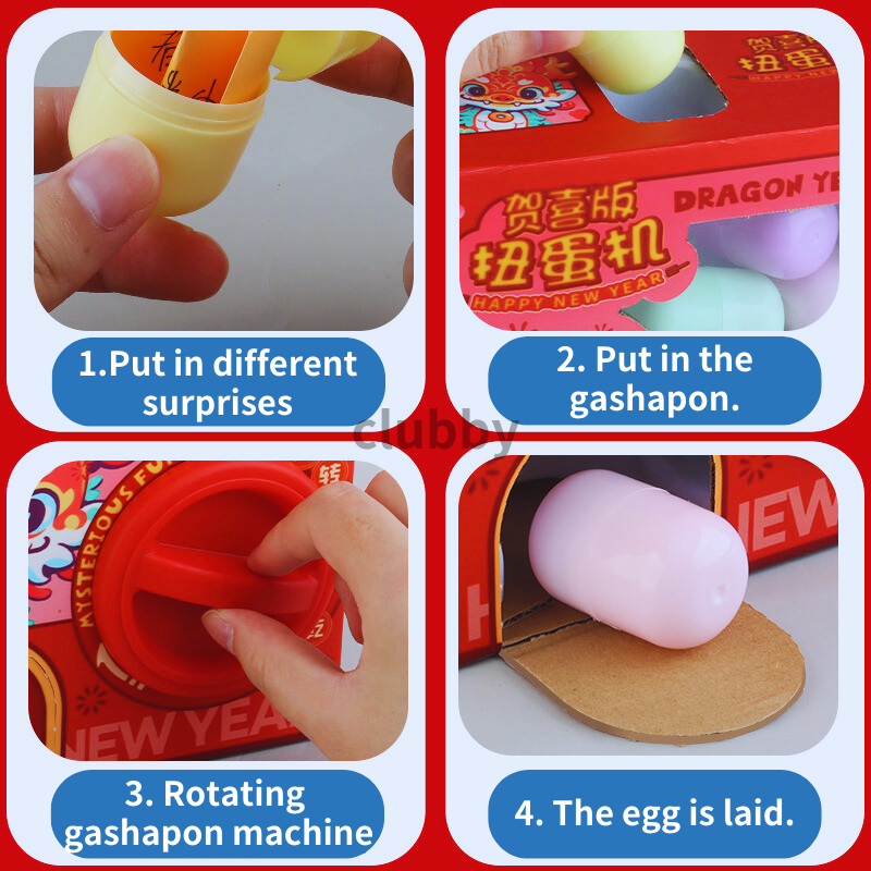 Cny gift box Twist Egg Machine lunar New Year gift Gashapon Machine ...
