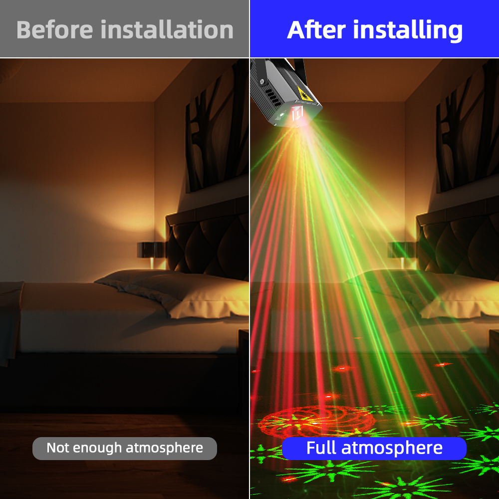 32 pattern mini-party laser projector light DJ Disco Strobe power ...
