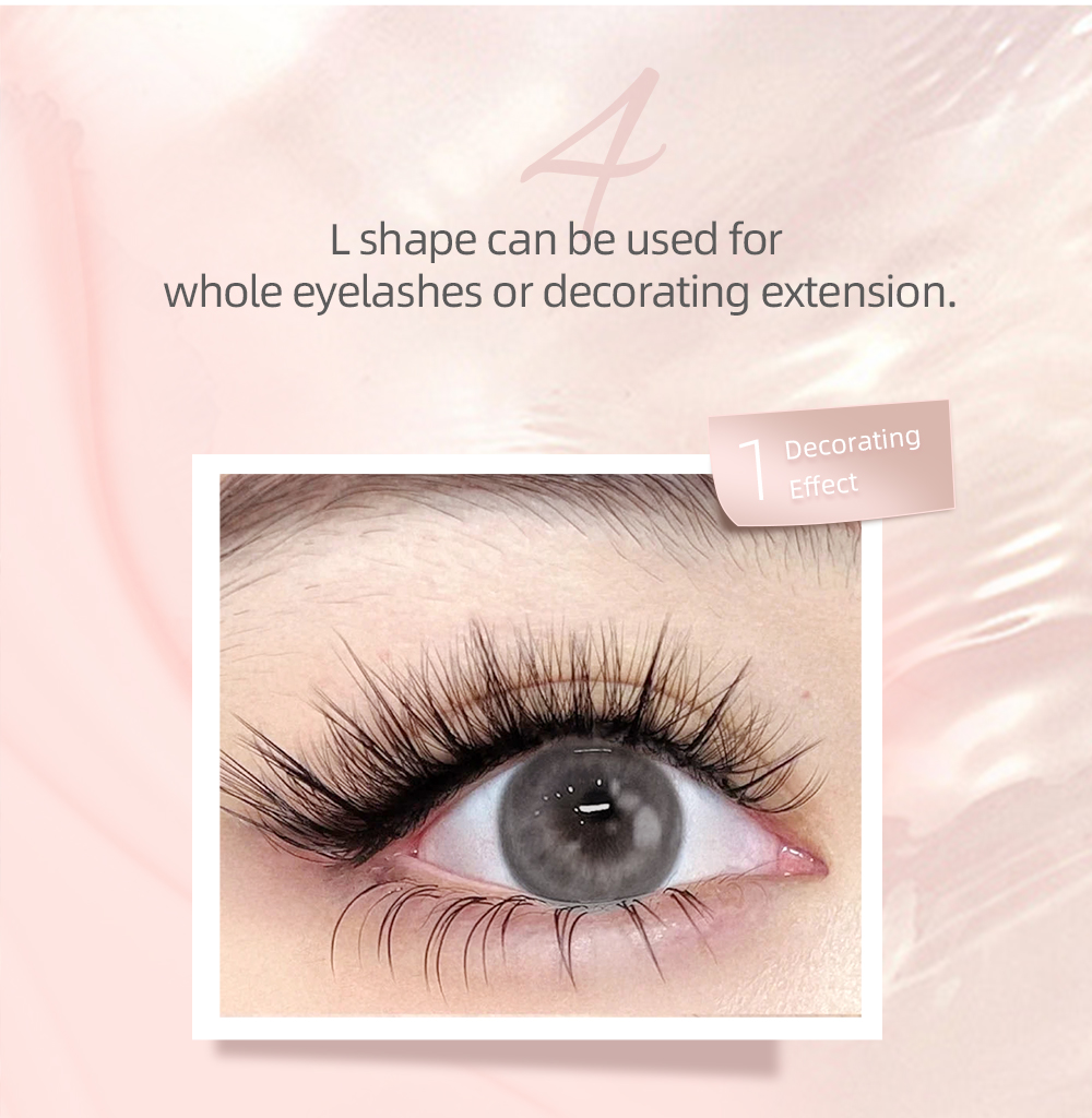 NAGARAKU Flat Ellipse Eyelash Split Tips Matte Gray Black Color Super ...