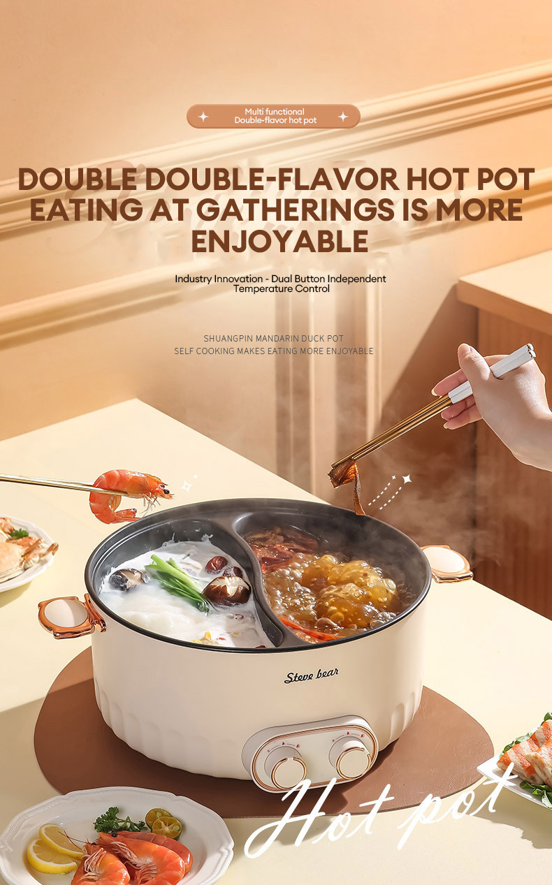 【Malay plug】6L Yuanyang Household Electric Hot Pot Micro-pressure Pot ...