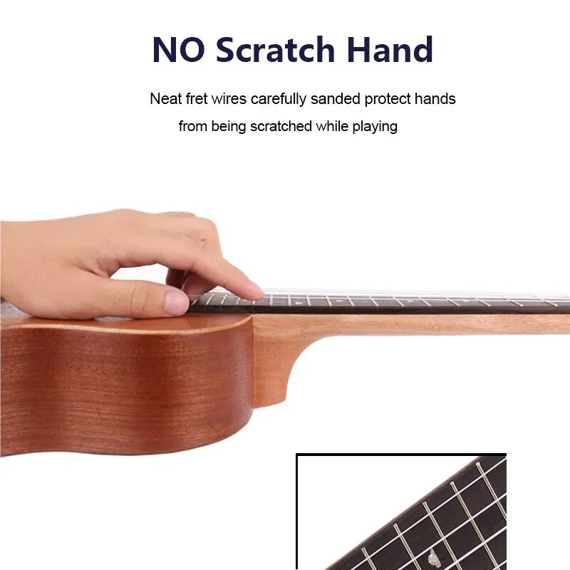 Acouway 24/26 inch Electric Ukulele concert tenor ukelele Sapele wood ...