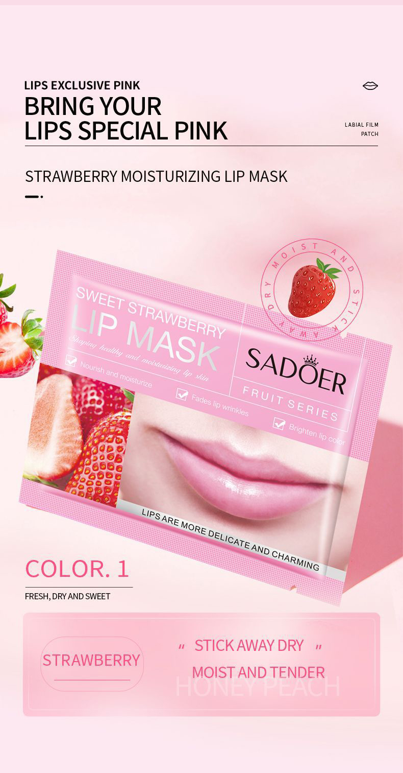 Fruit Lip Mask Hydrating Moisturizing Brightening Lip Color Fade Lip ...
