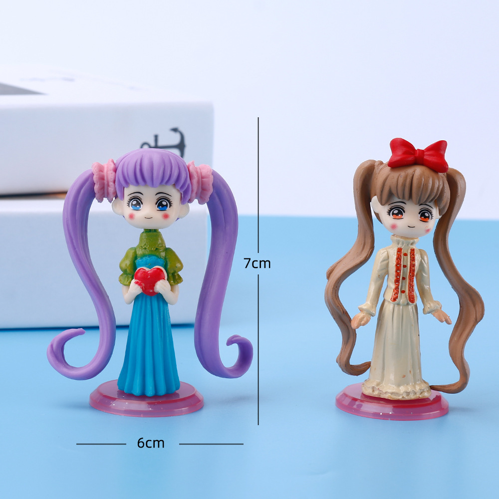 6Pcs/Set 7cm Anime Sailor Moon Figure Tsukino Usagi Chibi Usa Mizuno ...