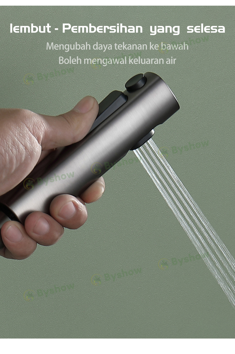 【Byshow】🔥Malaysia In Stock🔥 Toilet Bidet Spray Gun black Head Handheld ...