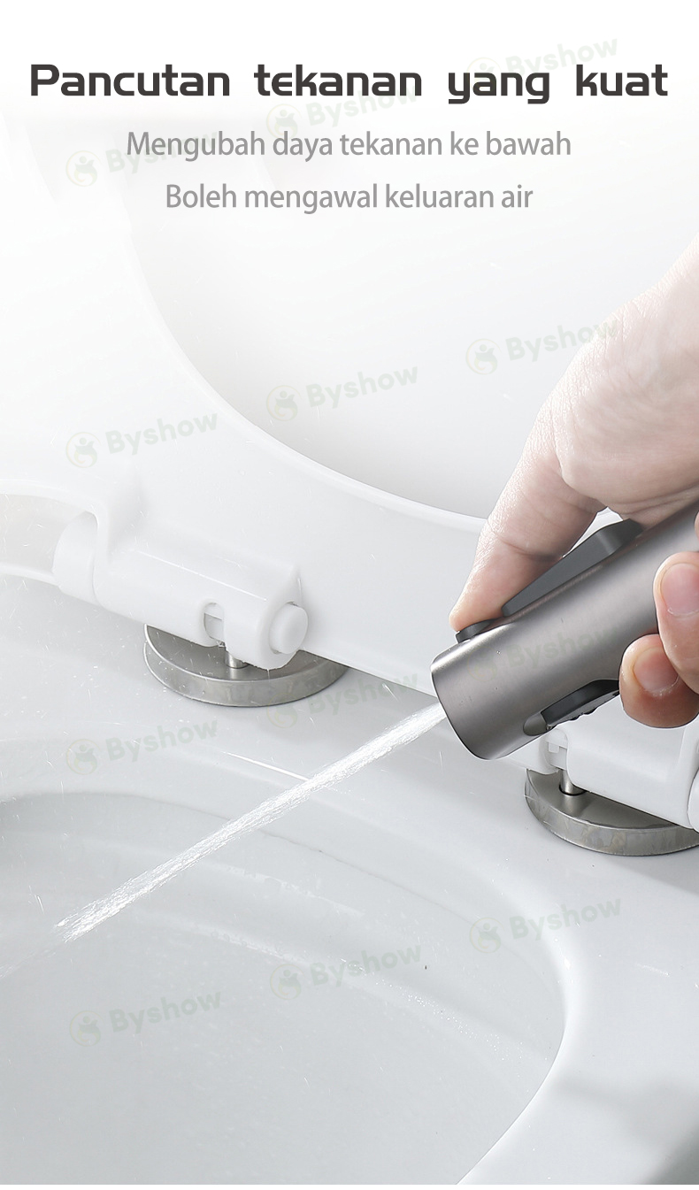 【Byshow】🔥Malaysia In Stock🔥 Toilet Bidet Spray Gun black Head Handheld ...